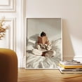 Cozy Reading Girl Poster Minimalist Faceless Woman Book Lover Neutral ...