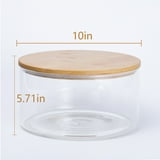 Opexscal 190oz Extra Large Glass Trifle Bowl with Lid, Clear Round ...