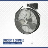 Strongway Garage Bay Fan, 18in. Dia., 3300 CFM, 1/12 HP - Walmart.com