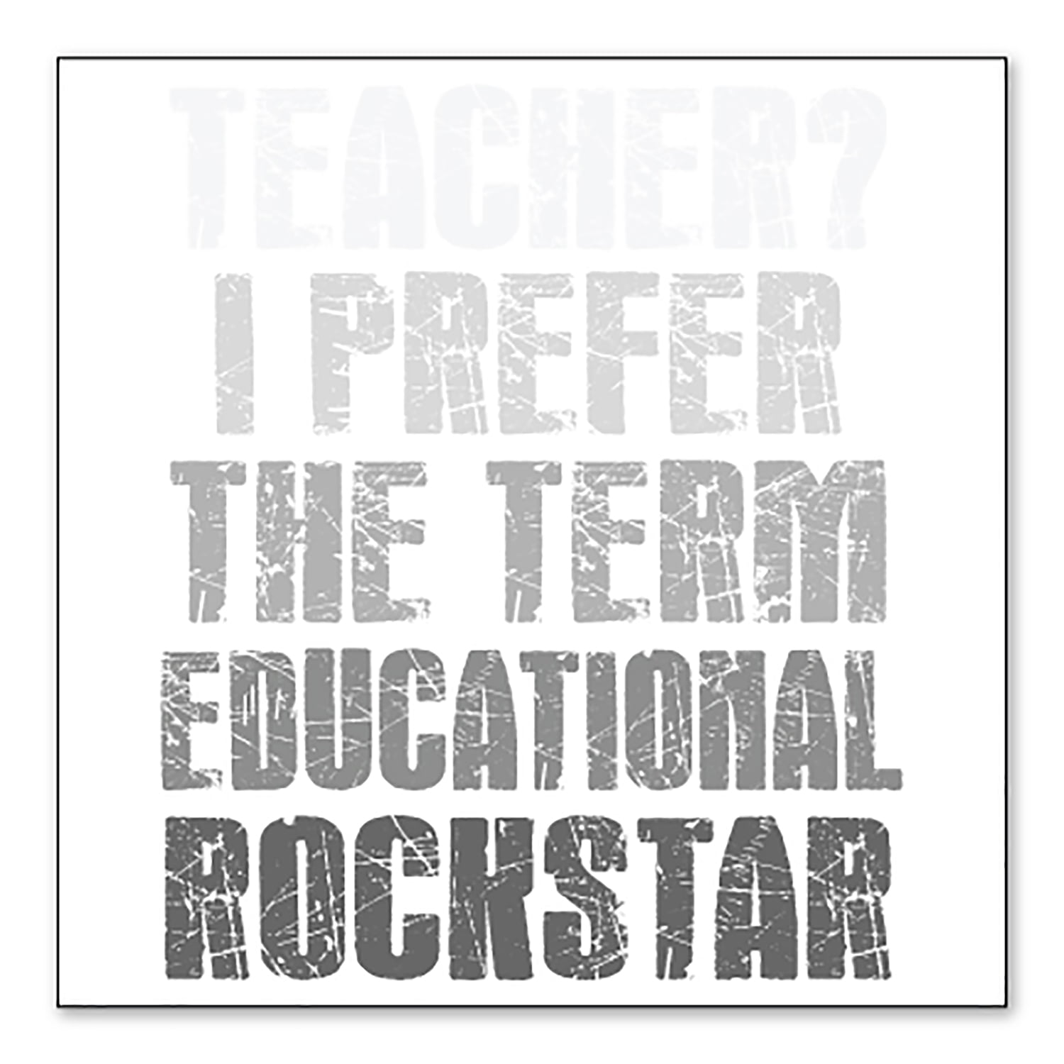 DistinctInk Custom Bumper Sticker - 10" x 10" Decorative Decal - White ...