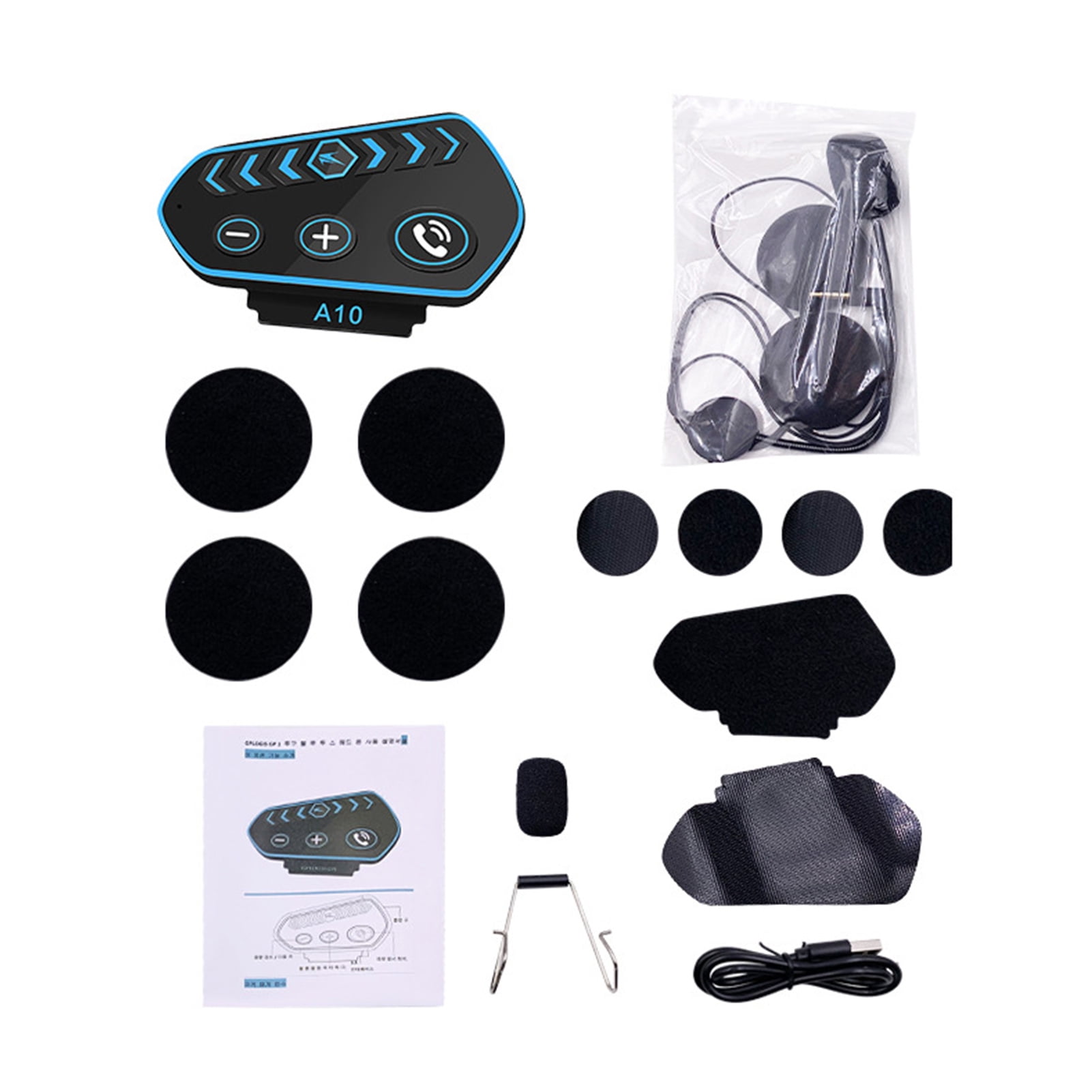 Helmet Intercom Headset Easy To Install Noise Canceling Long Endurance ...