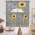 3 Pieces Swag Kitchen Curtains Set, You Are My Sunshine Valance Swag ...