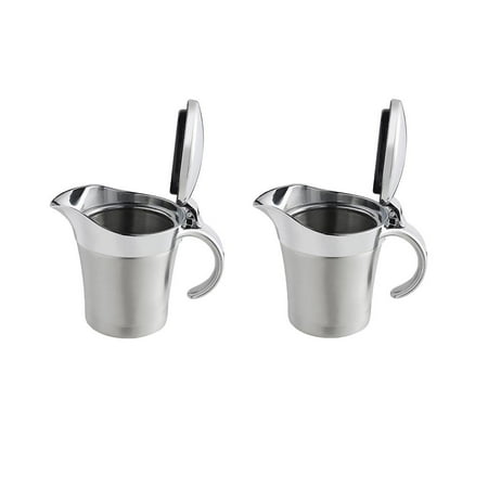 AMLESO 2x Pichet à Sauce/bateau en Acier Inoxydable Isolé à Double ...