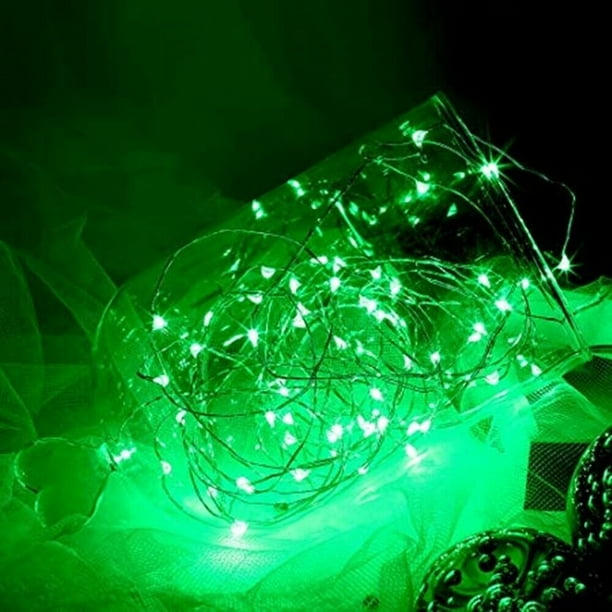 GREEN 100 LED 32ft Fairy String Lights Copper Wires Event Party Perfect ...