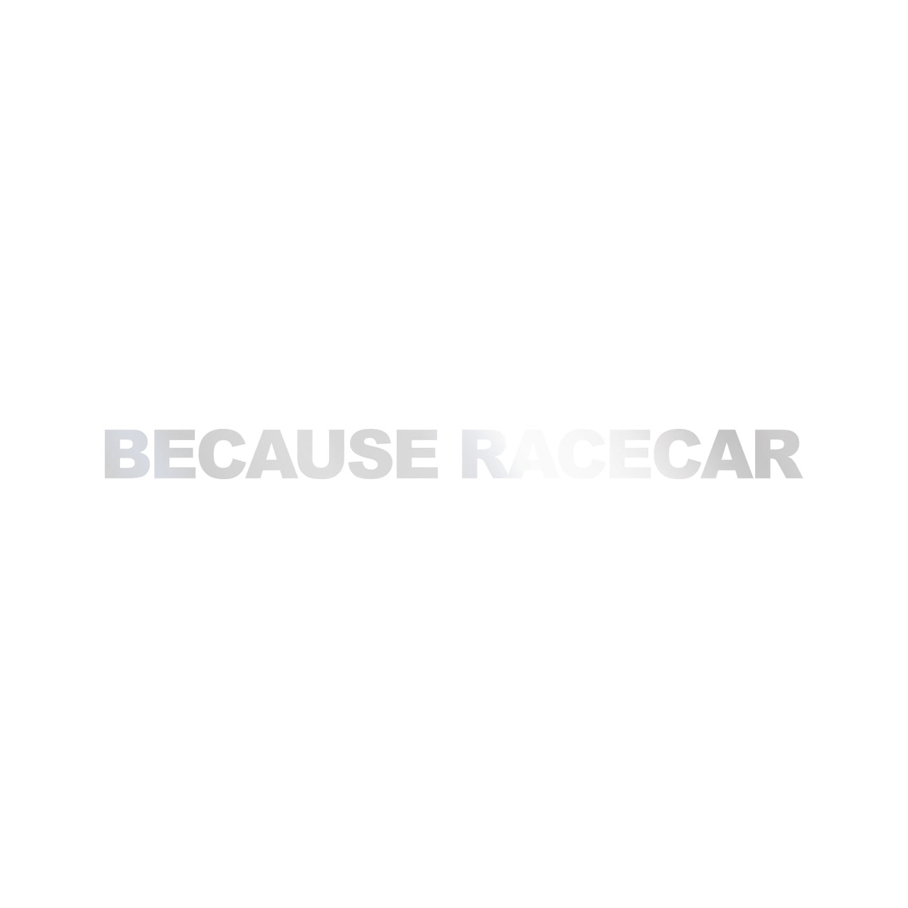 Because Racecar Sticker Decal Die Cut - Self Adhesive Vinyl ...