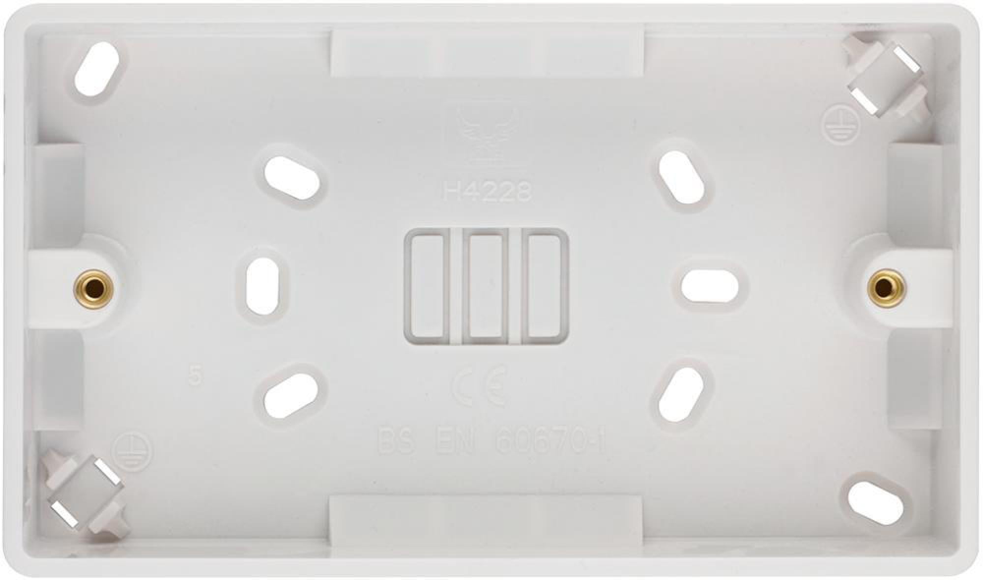 VOLEX ACCESSORIES - 2 Gang White Pattress Box, 29mm - Walmart.com