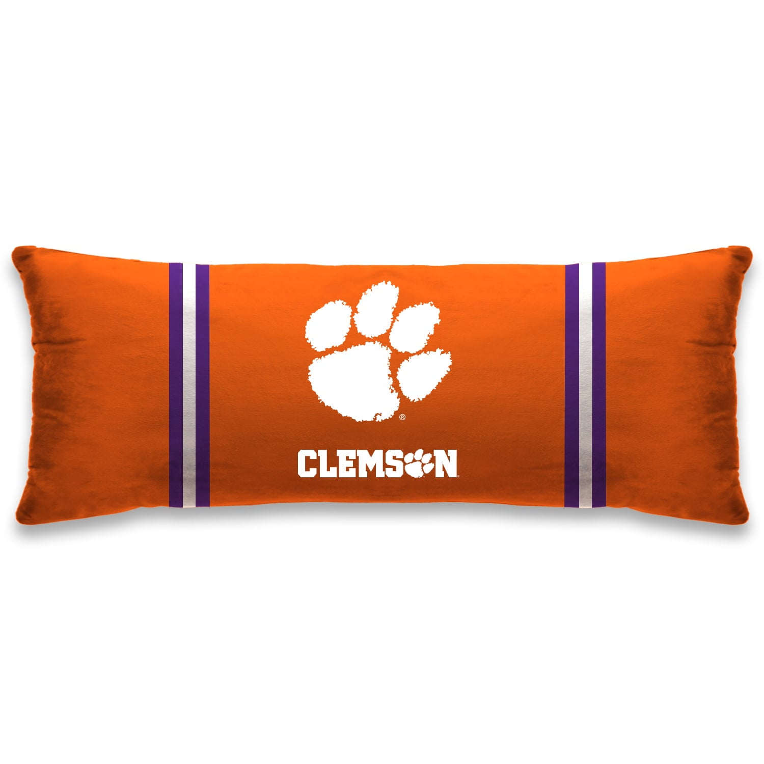 Clemson Tigers 20'' x 48'' Plush Bed Pillow - Walmart.com
