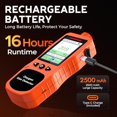 Portable Oxygen Detector, Rechargeable O2 Monitor with Sound, Light ...