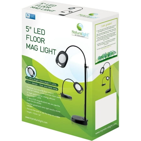 Naturalight Led 5" Floor Magnifying Light-Black | Walmart Canada
