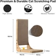 Cat Scratcher 18.9 Inch L Shape Scratch Pad Vertical Wall Mounted ...