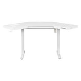 Stealth Adjustable Sit-to-Stand Corner Desk with Drawers, White ...