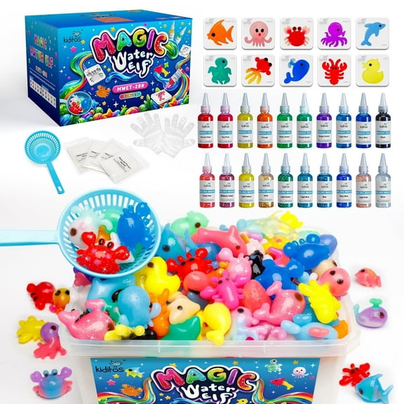 D&D Water Pets for Kids Aqua Fairy Gel Kit DIY Glitter Glow-in-the-Dark ...