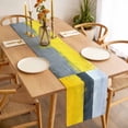 Abstract Art Table Runner 13x60 inch Watercolor Yellow Gary Block ...