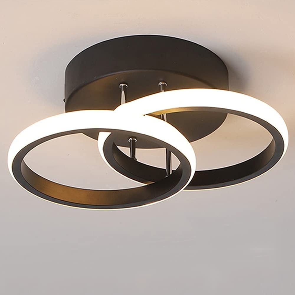 ADISUN Modern Circular Flush Mount LED Ceiling Light 22W Warm Light ...