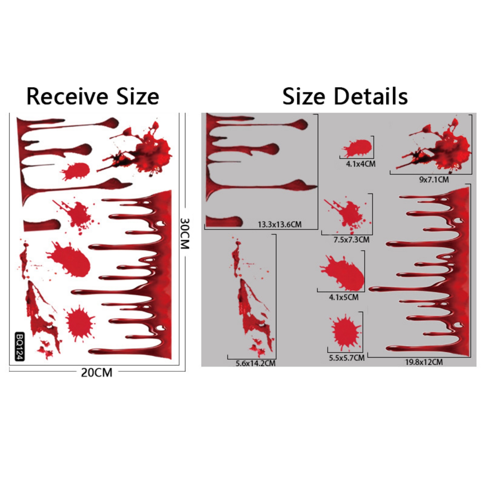 Halloween Black Shadow Wall Stickers, Ghost Handprint Wall Decals Wall ...