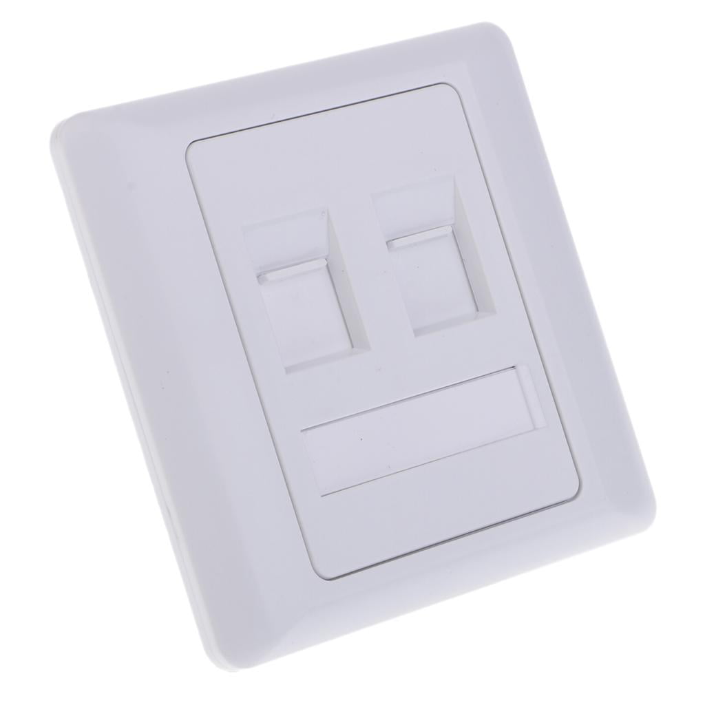 Electric Network Wall Outlet 2 Ports Mounted Network Module Power ...
