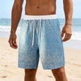 AGKIZG Print Men Casual Shorts Elastic Waist Drawstring with Pockets ...