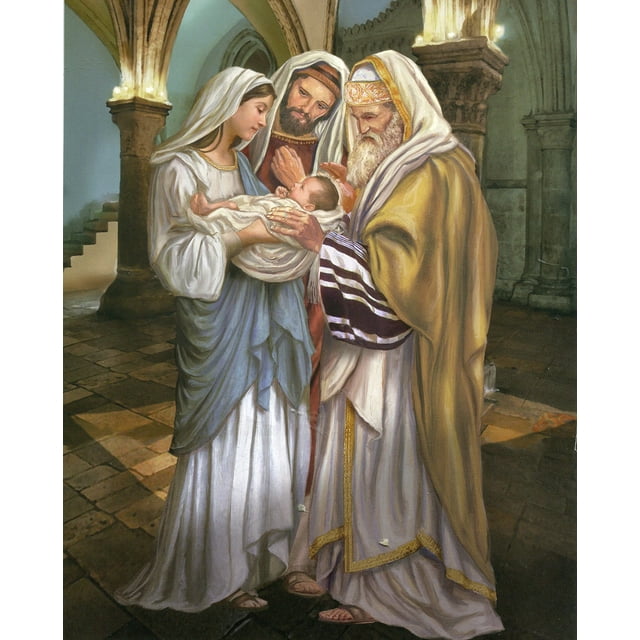 Catholic print picture - Jesus Brought to Rabi T - 8" x 10" ready to be ...