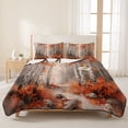 Queen Quilt Bedding Set Abstract Autumn Birch Forest Trees Breathable ...