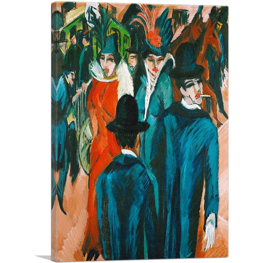 ARTCANVAS Berlin Street Scene 1913 Canvas Art Print by Ernst Ludwig ...