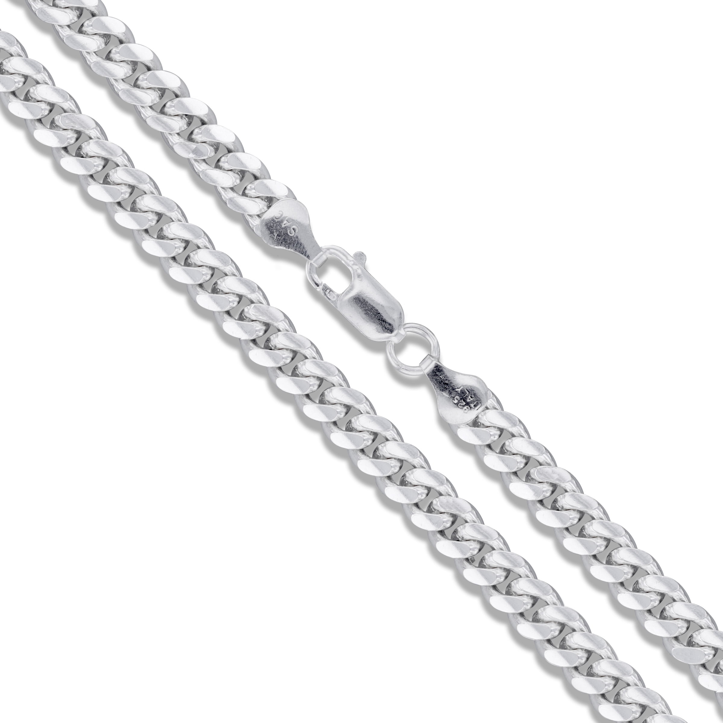 Sterling Silver Solid Miami Cuban Link Chain 4.2mm 925 Italy Heavy Curb ...
