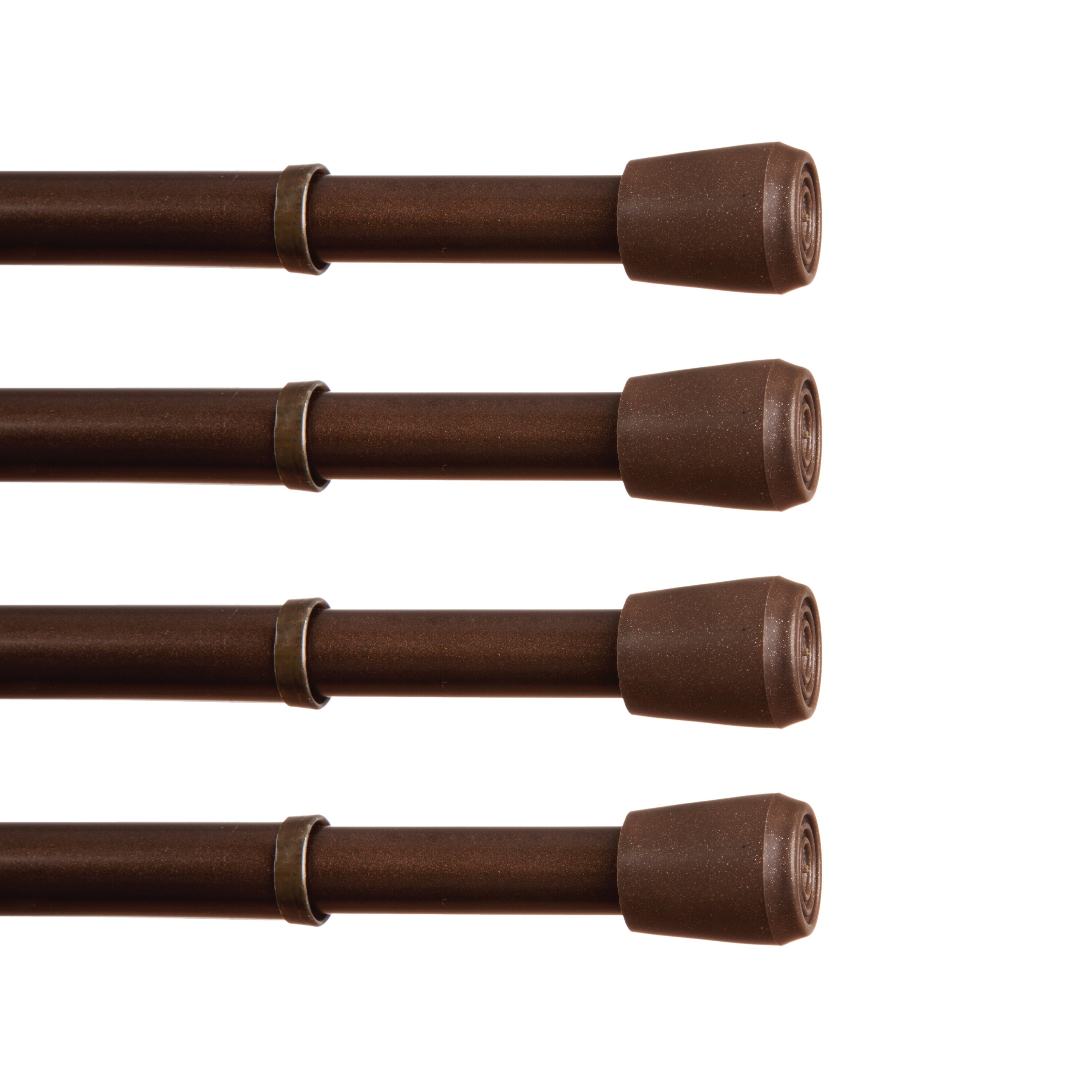 Kenney Fast Fit No Tools 7/16" Spring Tension Rod, 4-Pack 18-28 ...