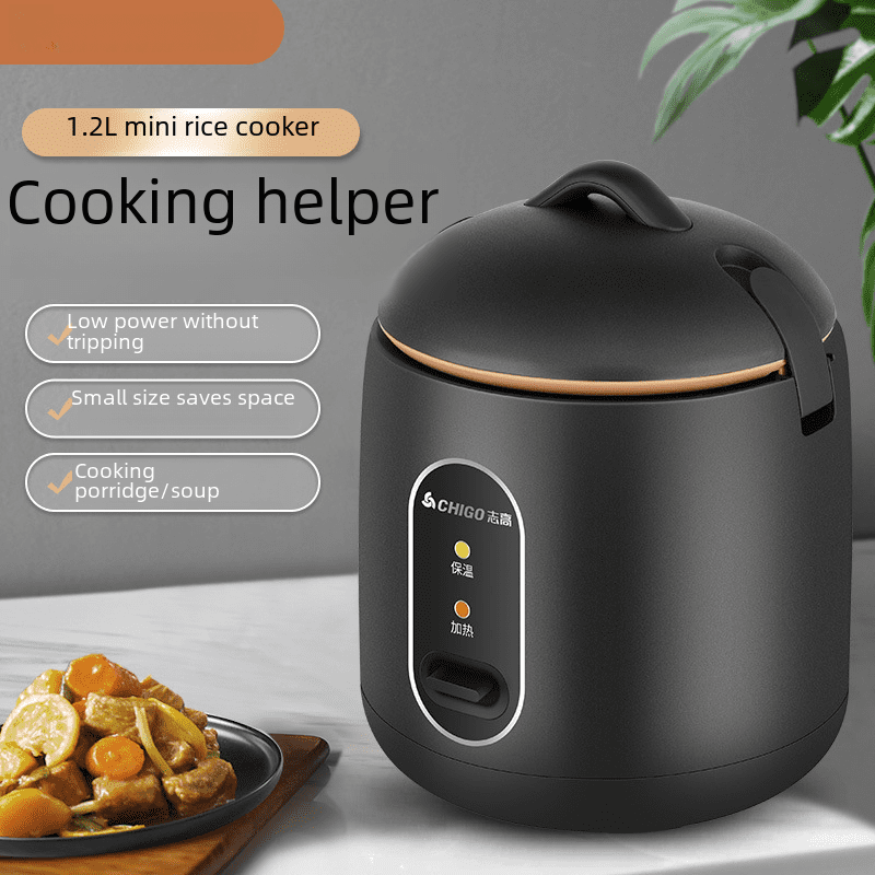 Mini olla arrocera automática pequeña con botón para dormitorio pequeño, 1,2 L, salida de ...