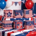 4th Of July Party Favor Boxes, Patriotic Paper Treat Boxes for Candy ...