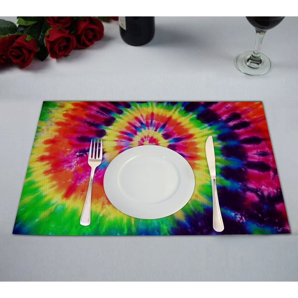 GCKG Colorful Tie Dye Placemat,Colorful Tie Dye Table Placemat 12x18 ... GCKG Colorful Tie Dye Placemat,Colorful Tie Dye Table Placemat 12x18 ...