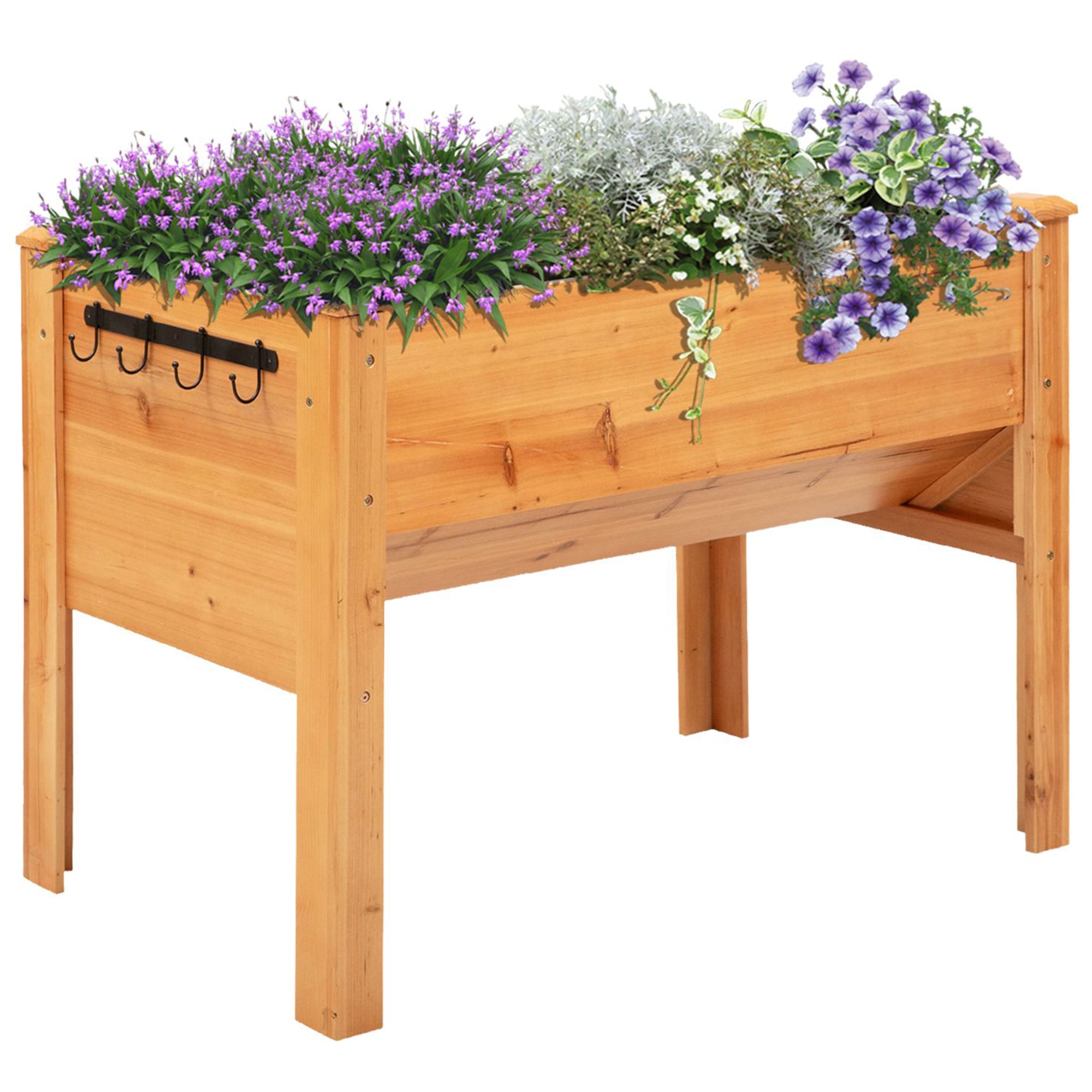 Click here for Outsunny Raised Garden Bed 48 X 24 X 32 Natural Fi... prices