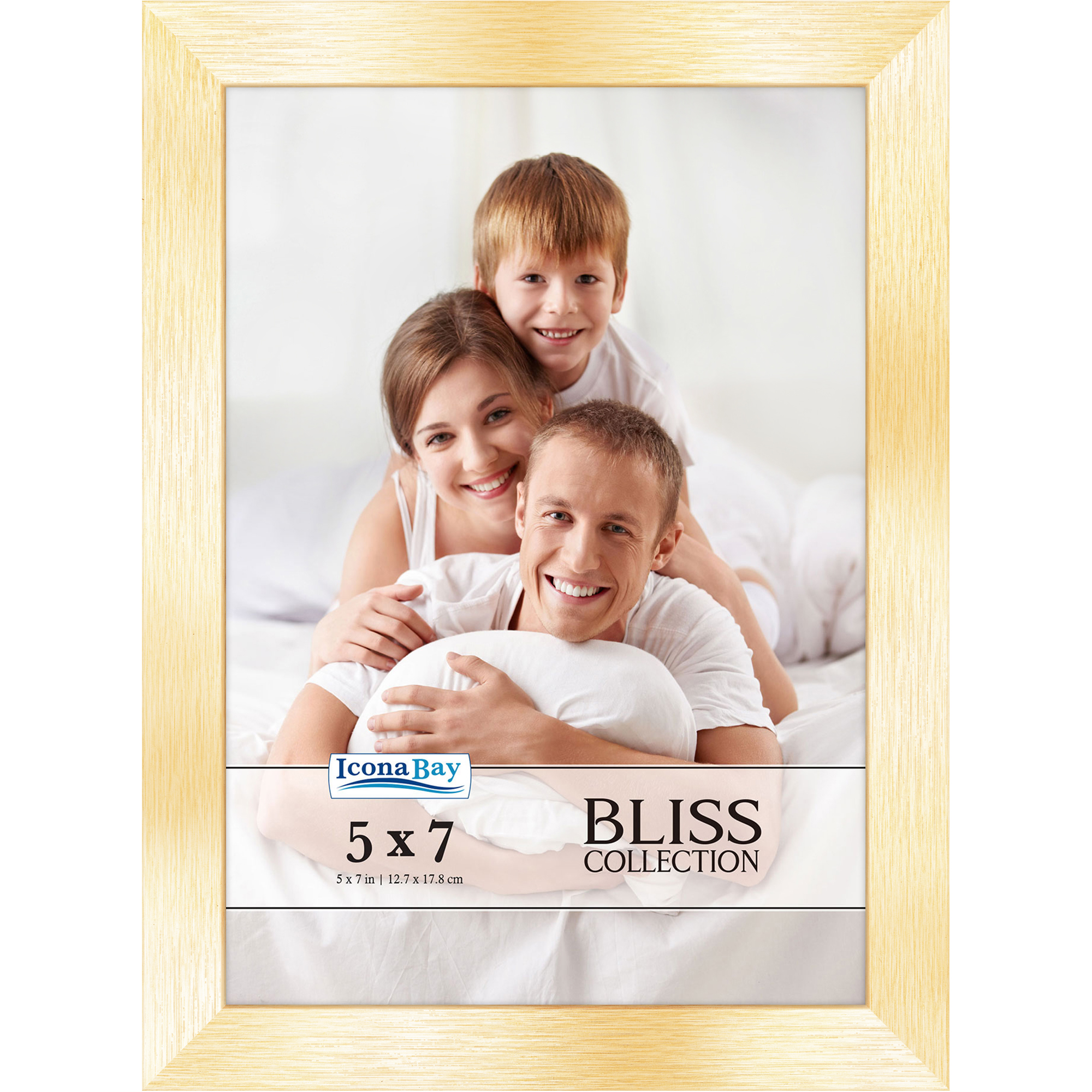 Icona Bay 5x7 Gold Picture Frame, 1 Pack, Bliss Tabletop Frames ...