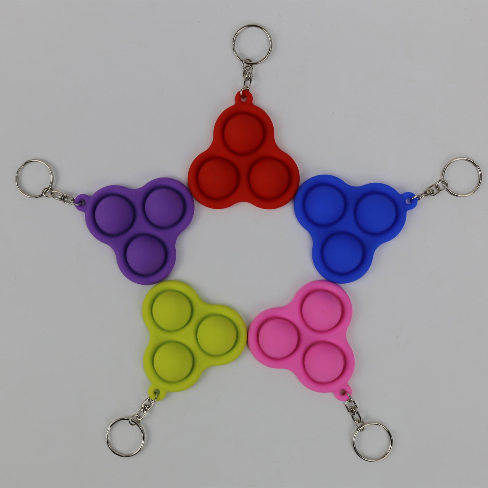 COUTEXYI Fidget Simple Dimple Toy, Keychain Push Pop Bubble Exercise ...