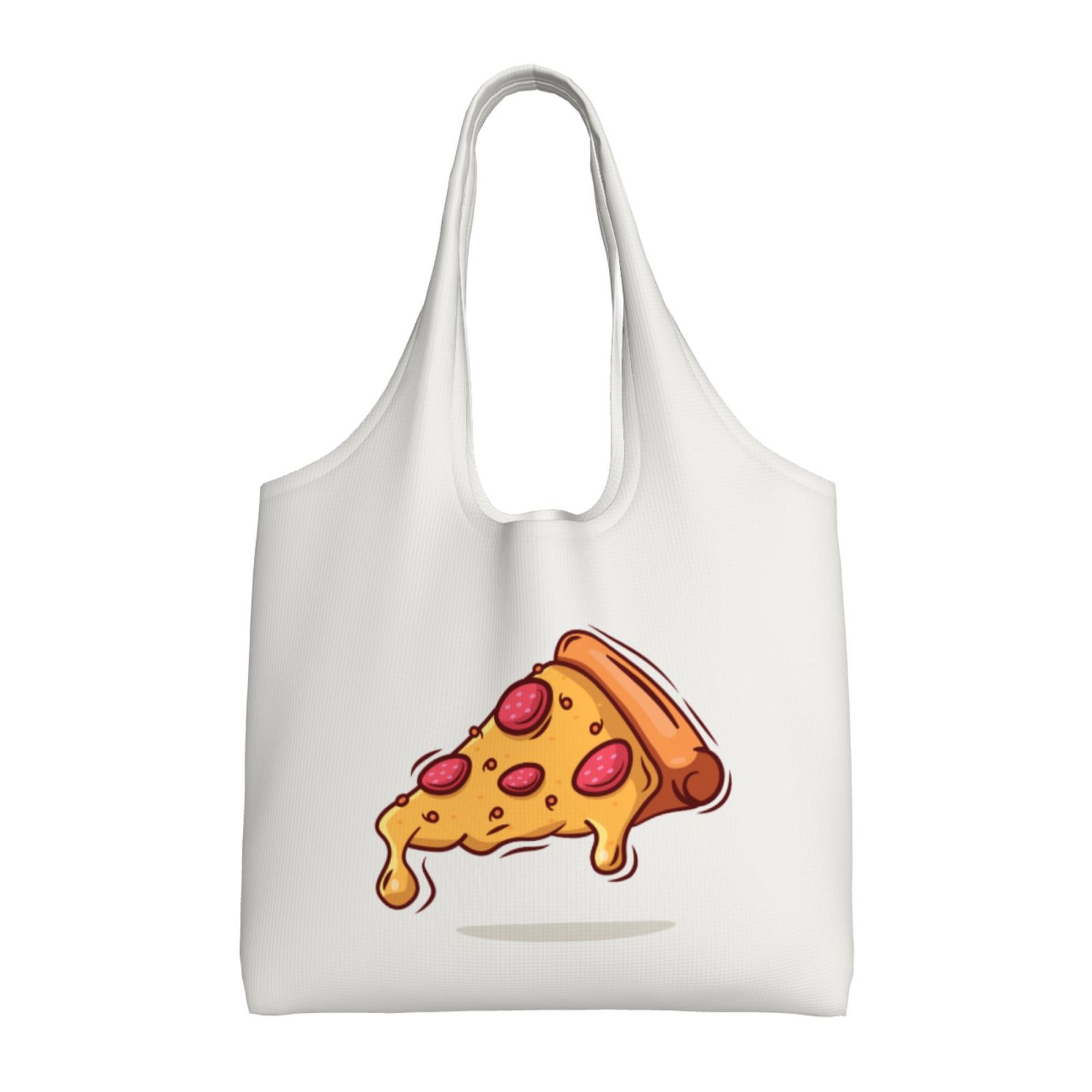 XMXT Canvas Tote Bag, Melting Cheese Pizza White Large Handbag for ...