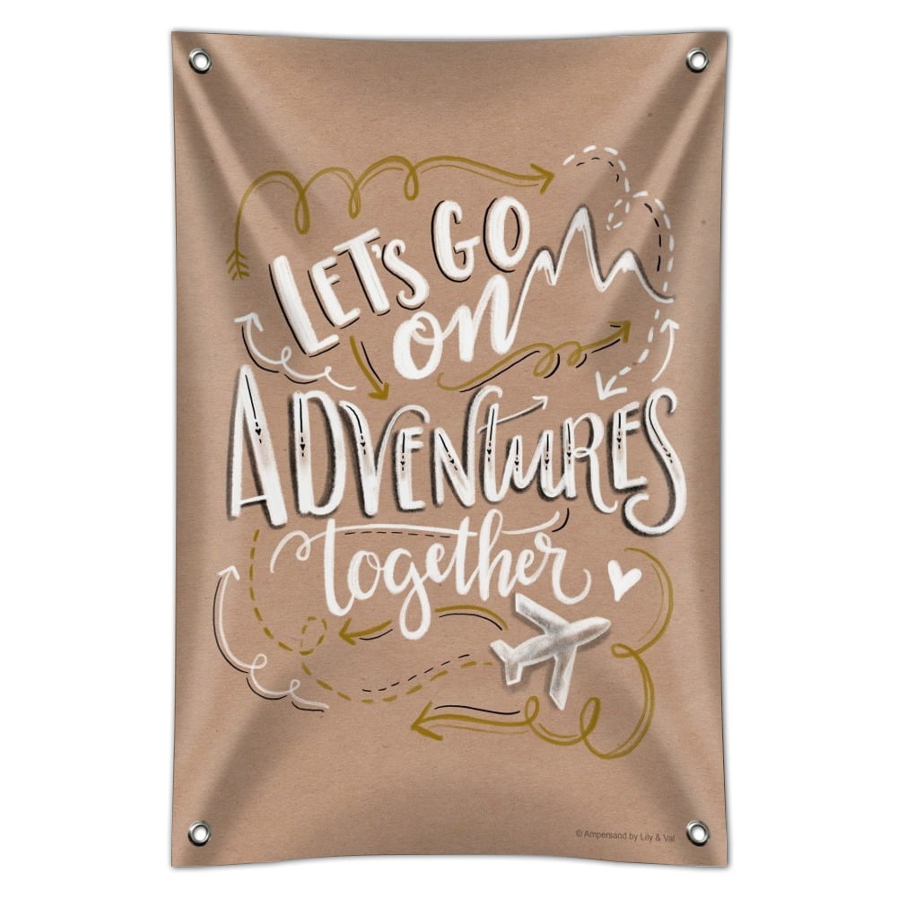 Let's Go on Adventures Together Home Business Office Sign - Walmart.com