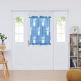 Blue French Fries Pattern Door Curtain Sheer Privacy Light Filtering ...