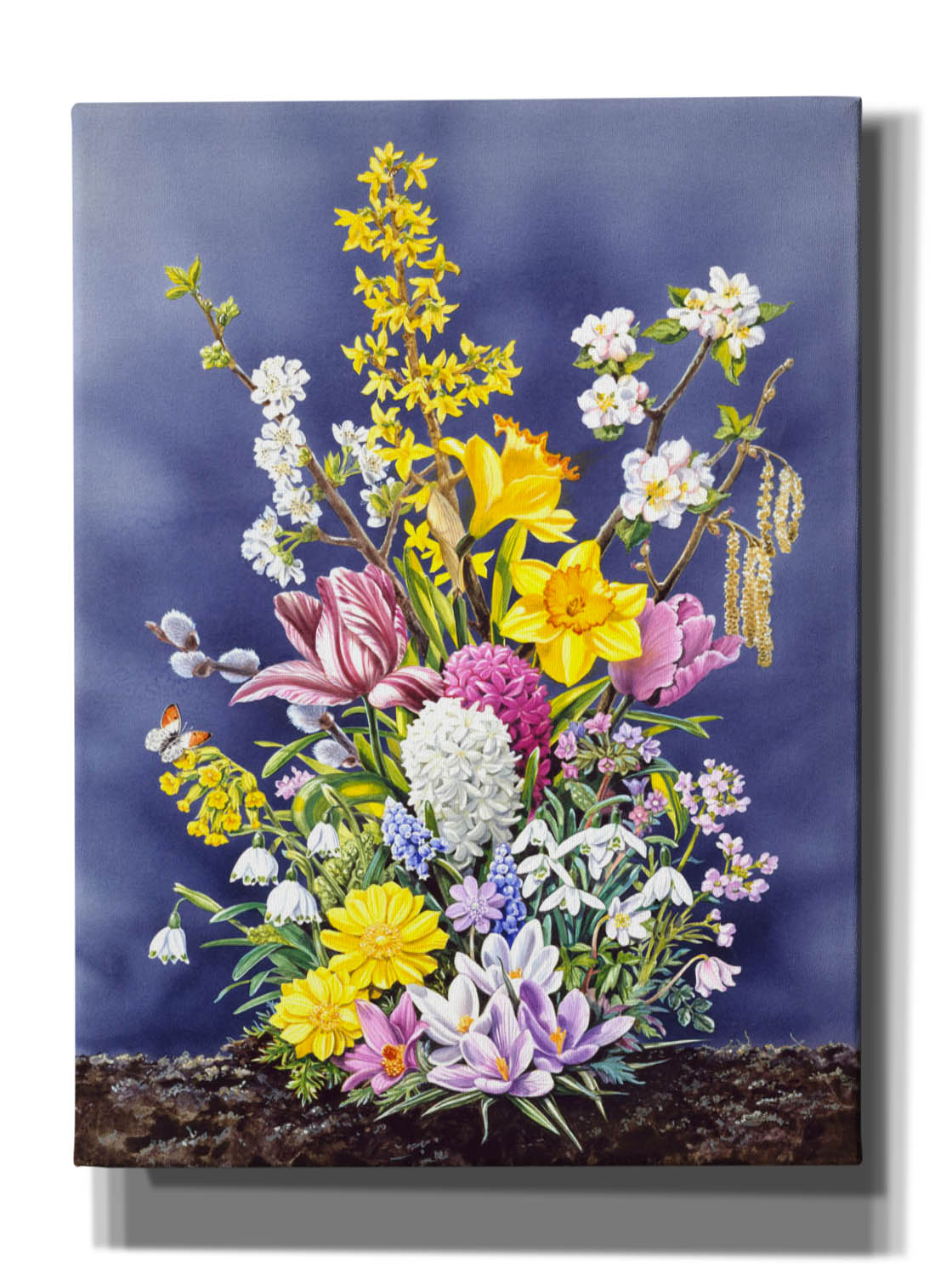 Epic Graffiti 'Spring Flowers' by Harro Maass, Canvas Wall Art, 40"x54 ...