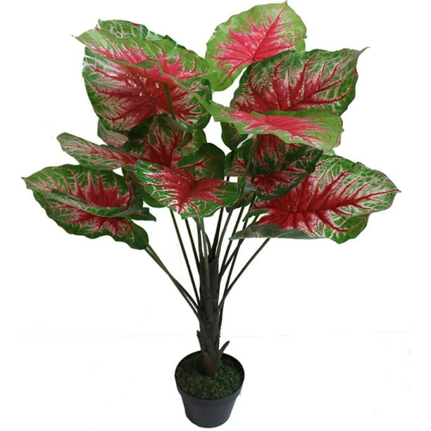 Fabulous Artificial Red Taro Plant - Walmart.com - Walmart.com
