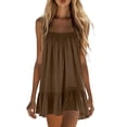 Babydoll Dress for Women Spaghetti Strap Swing Dresses Sleeveless Short ...