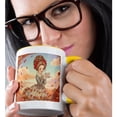 3drose, a Vintage Princess with a Cup of Hot Coffee or Tea, Autumn ...