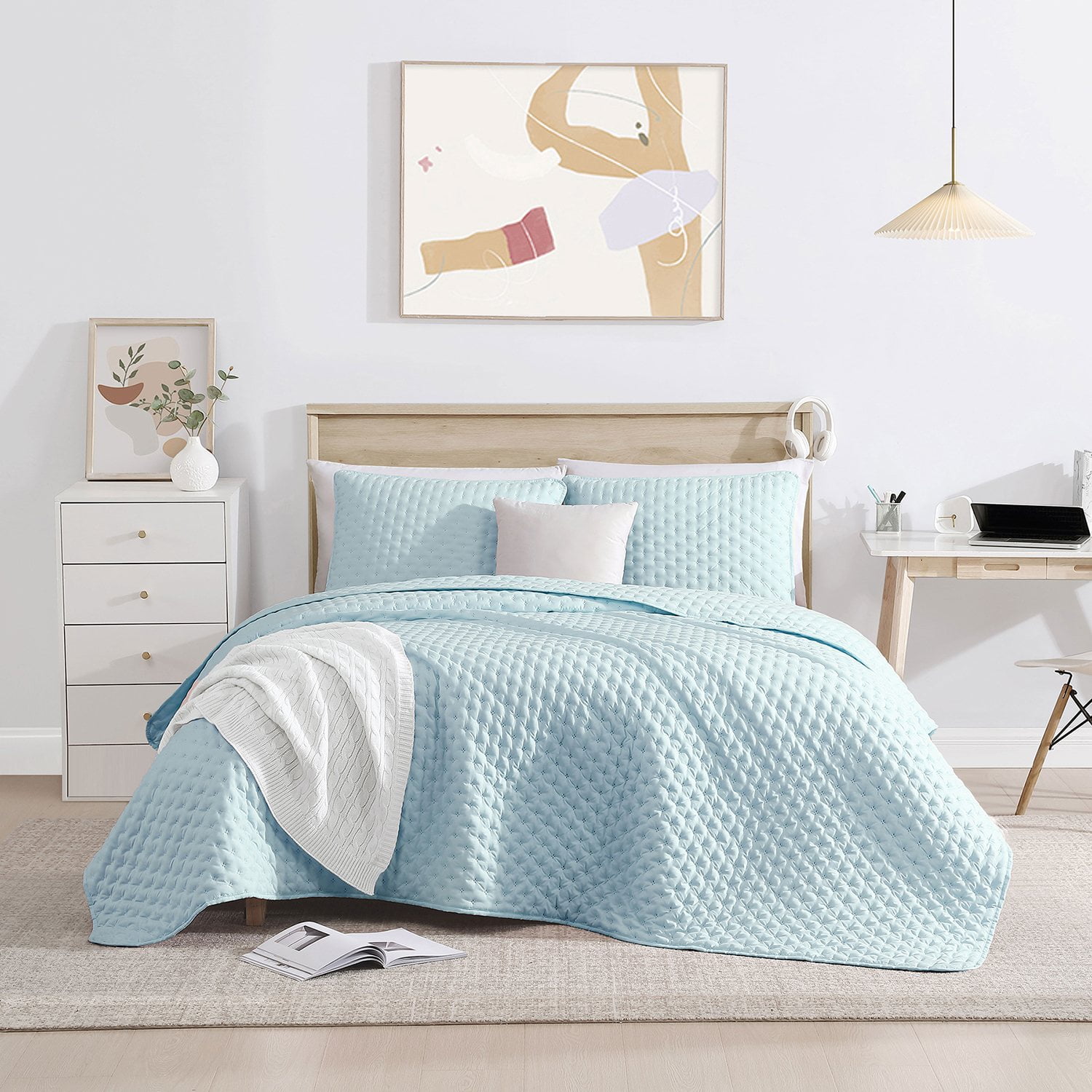 Swift Home 3-Piece Bubble Pinsonic Quilt Set, Assorted Sizes - Samsclub.com