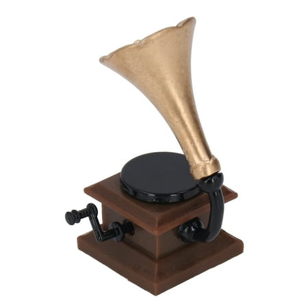 Mini Phonograph, 1:12 Fine Structure Mini Vintage Dollhouse Phonograph ...