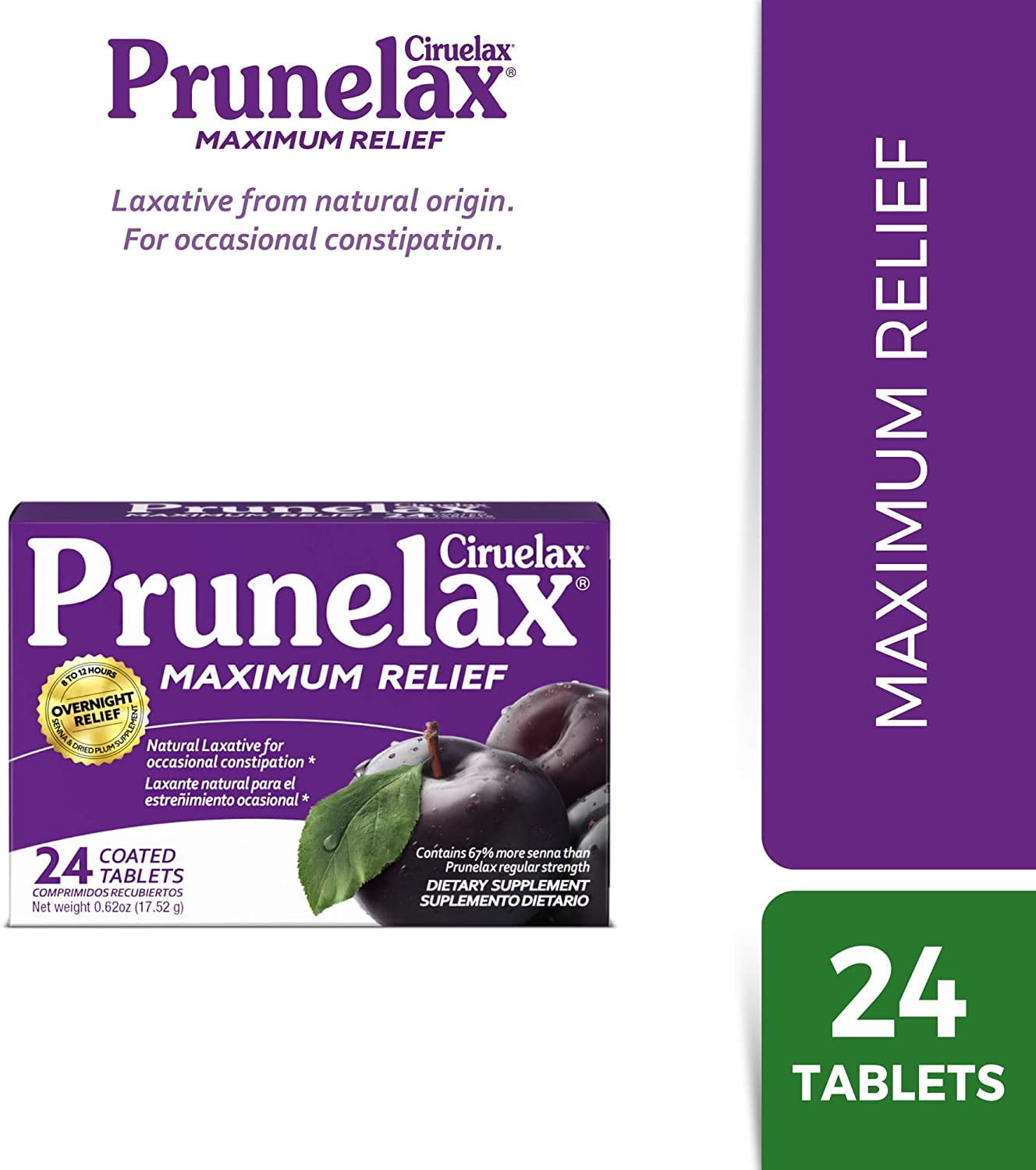 Buy Prunelax Ciruelax Maximum Felief Natural Laxative for Occasional ...