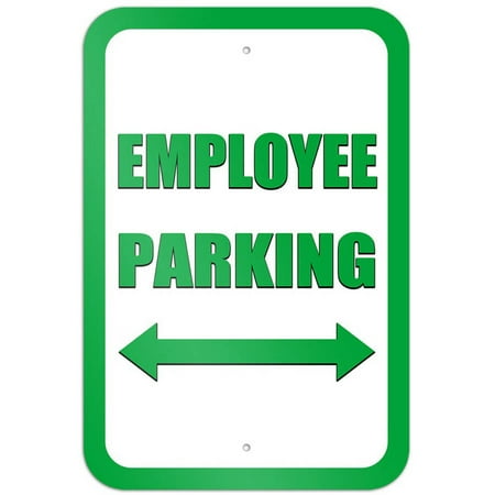 Employee Parking Double Arrow Green Sign - Walmart.com