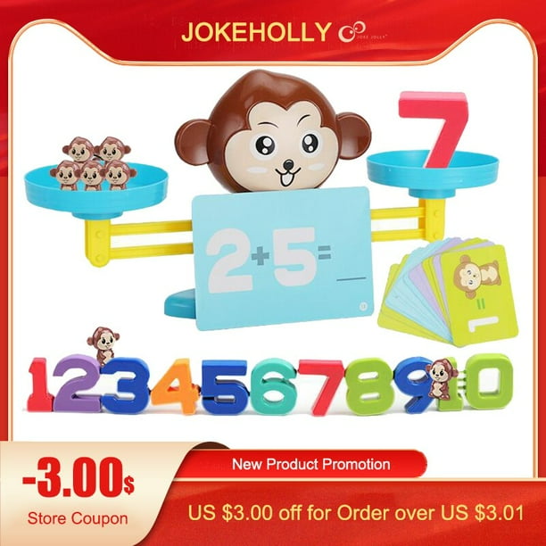 Math Toy Digital Monkey Balance Scale Educational Math Penguin ...