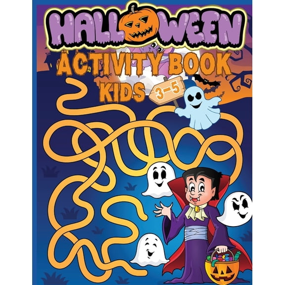 Halloween activity books for kids: Coloring, Dot To Dot, Mazes, Word ...