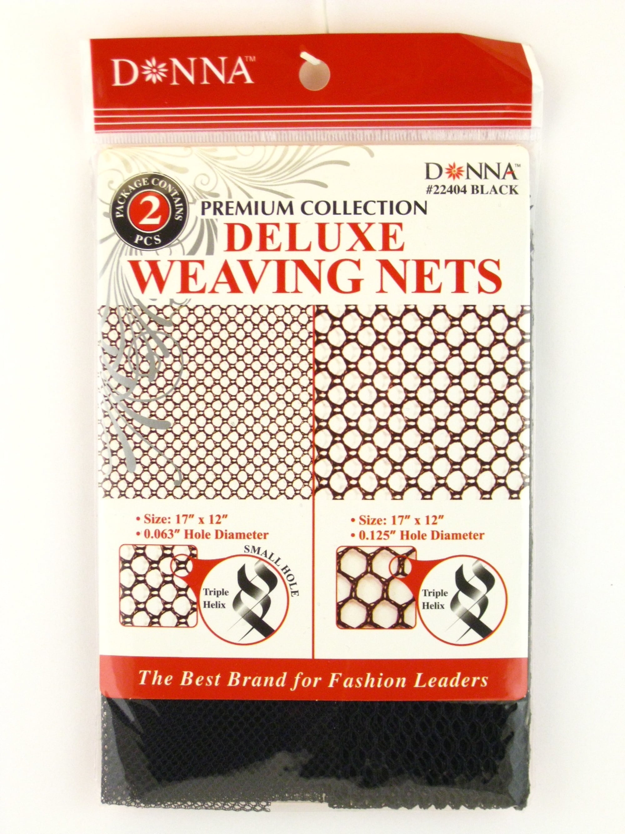 Donna Deluxe Large & Small Hole Weaving Nets - Black - 2 Pcs. - Walmart.com