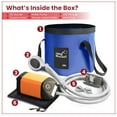 Portable Camping Shower Pump with 5 Gallon Collapsible Bucket ...