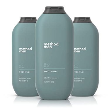 Method Men Sea + Surf Body Wash, 18 Fluid Ounce (Pack of 3) - Walmart.com