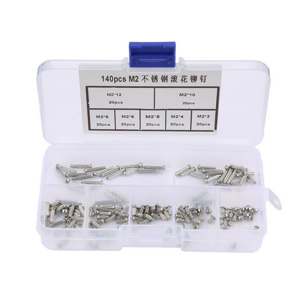 Remache de acero inoxidable, 140 piezas M2 Remache de acero inoxidable ...