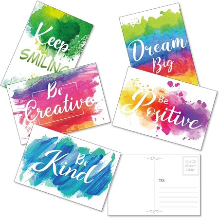 30 Pieces Inspirational Encouragement Greeting Postcards, Abstract ...